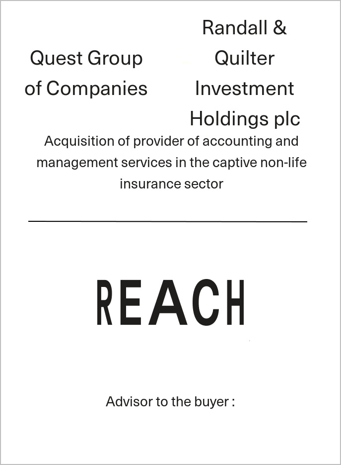 Randall & Quilter Investment Holdings plc have acquired Quest Group of ...