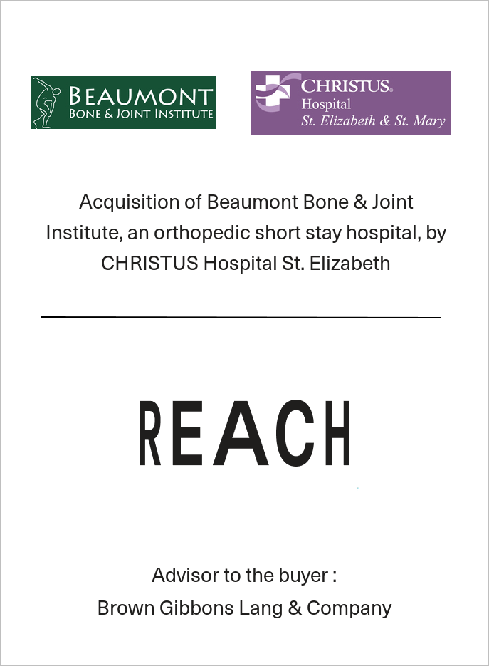 CHRISTUS Hospital St. Elizabeth has acquired Beaumont Bone and Joint ...