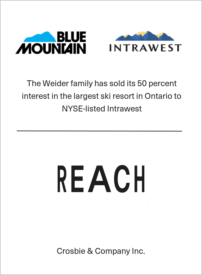 Intrawest Resort Holdings Inc. has acquired Blue Mountain Ski Resort