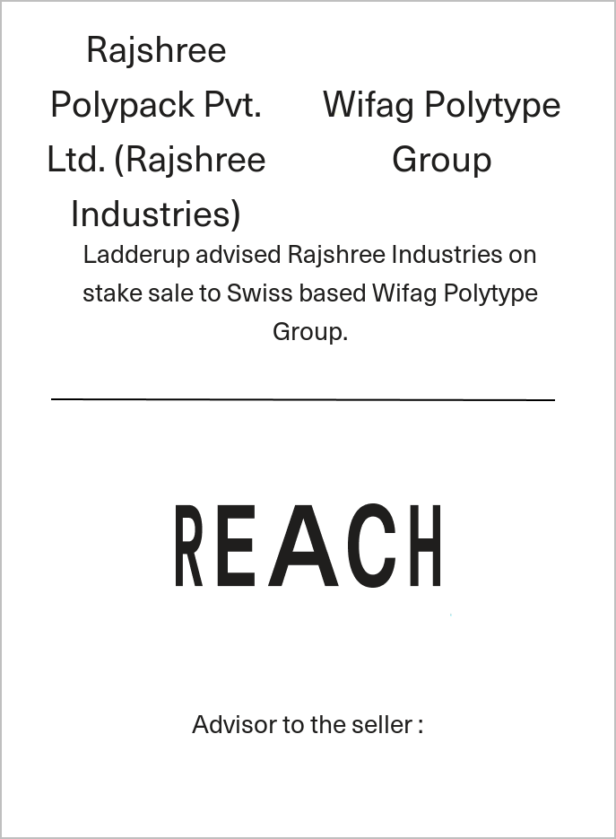 Wifag Polytype Group has acquired Rajshree Polypack Pvt. Ltd. (Rajshree Industries)