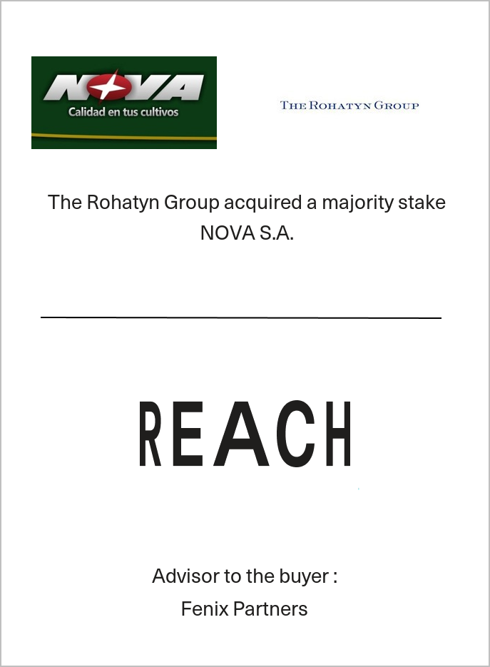 The Rohatyn Group has acquired NOVA