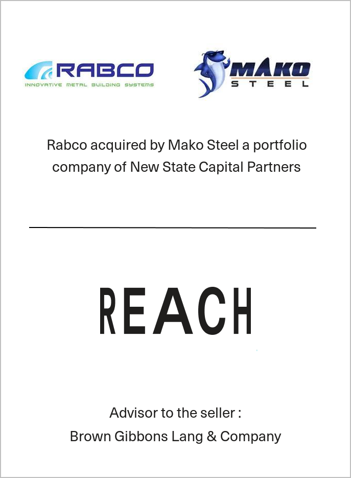 Mako Steel has acquired Rabco Enterprises LLC