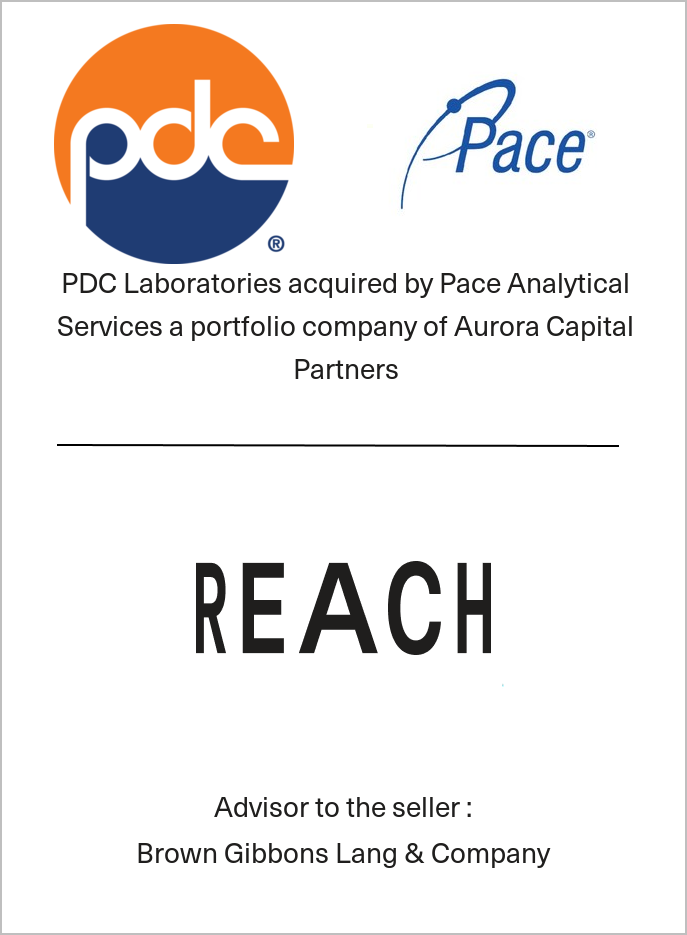 Pace Analytical Services LLC has acquired PDC Laboratories, LLC