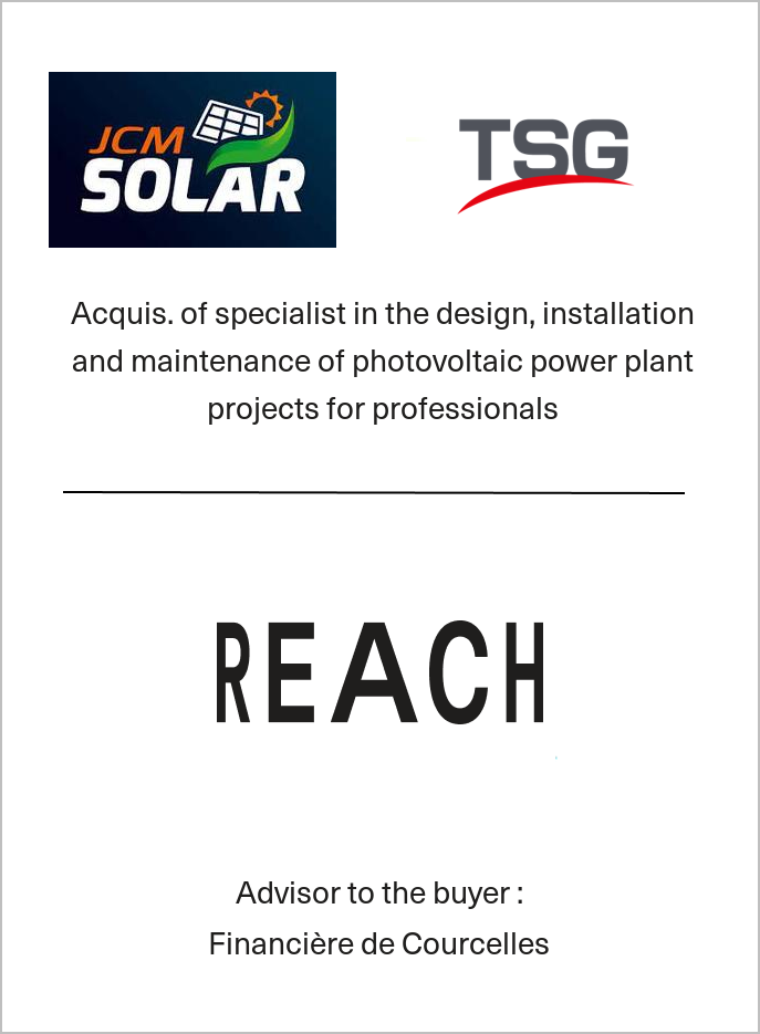TSG has acquired JCM SOLAR
