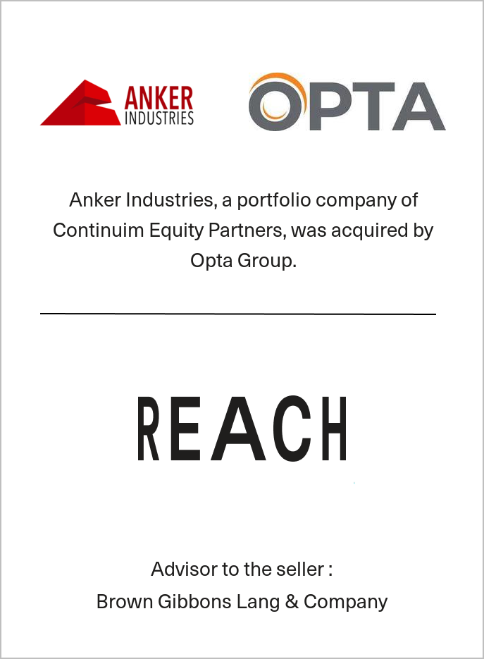 Opta Group has acquired Anker Industries