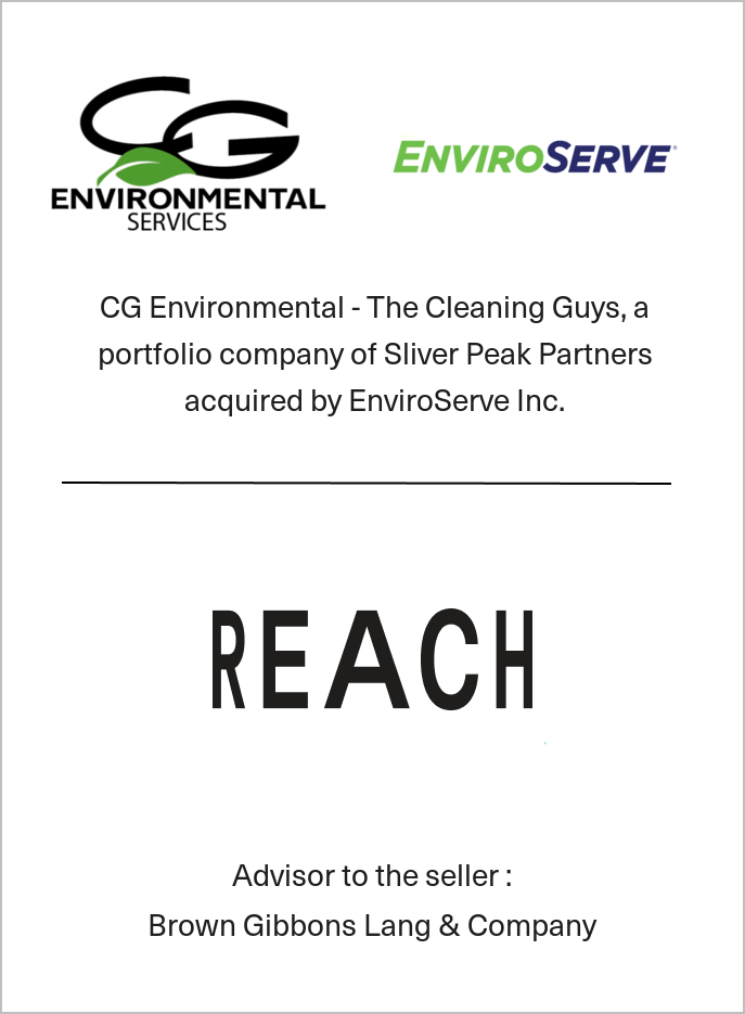 EnviroServe Inc. has acquired CG Environmental – The Cleaning Guys
