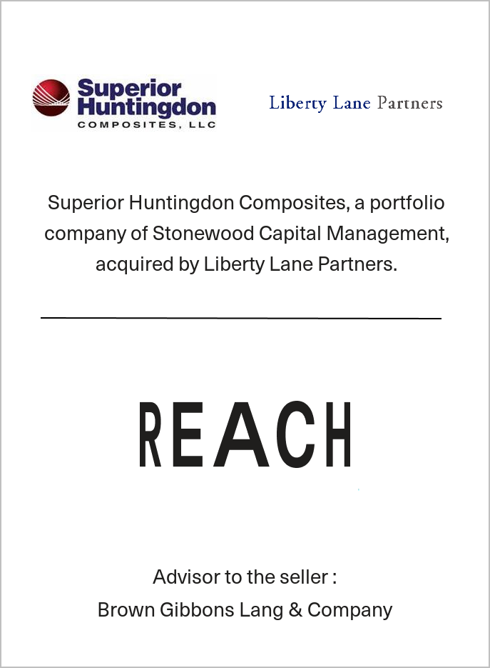 Liberty Lane Partners has acquired Superior Huntingdon Composites