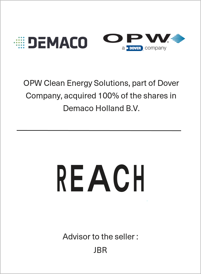 OPW Clean Energy Solutions, part of Dover Company has acquired Demaco